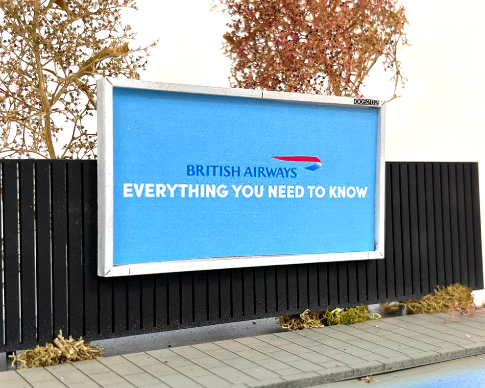 Billboard Advertisement - British Airways - OO Gauge – Bunters Yard