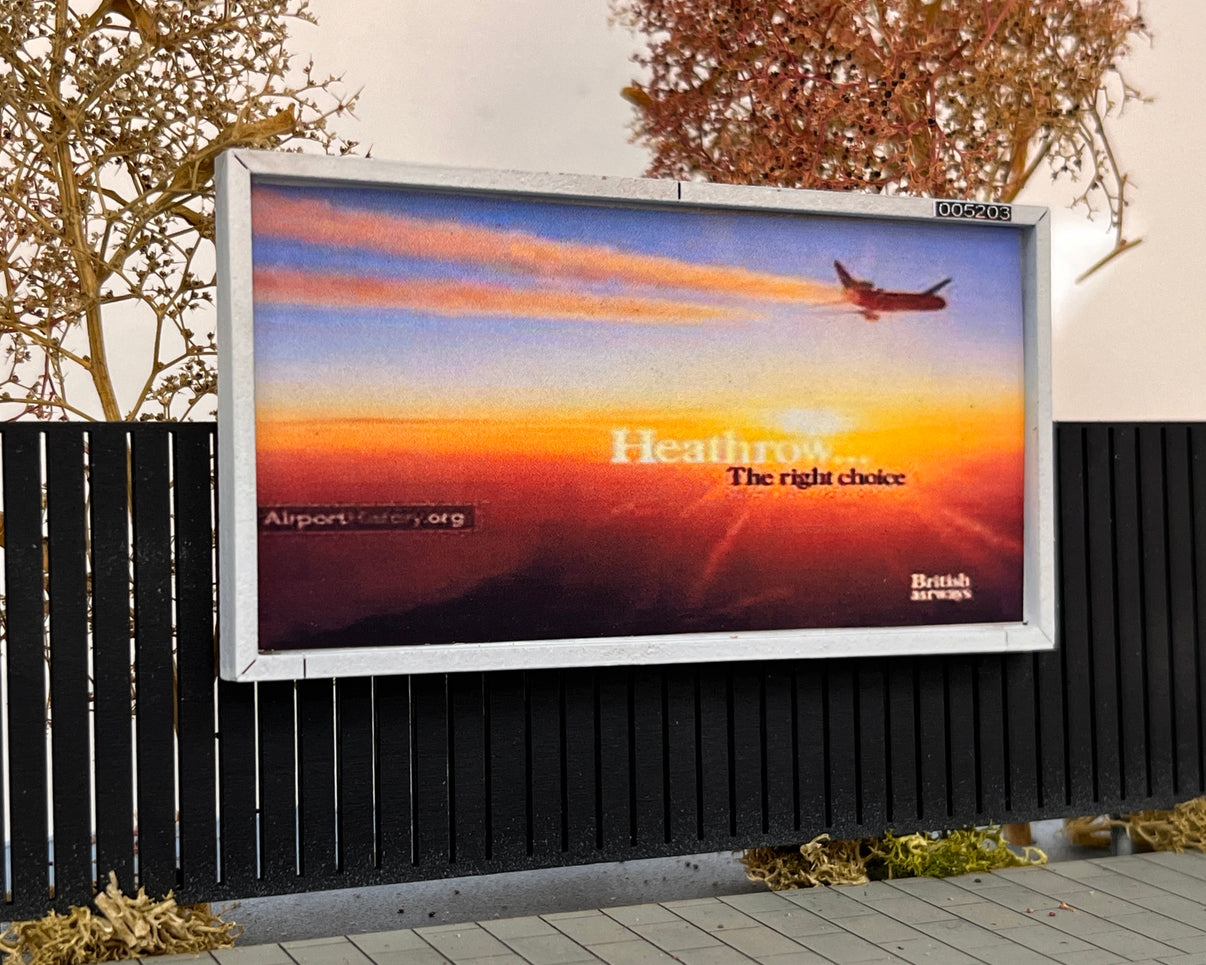 Billboard Advertisement - Heathrow/British Airways - OO Gauge – Bunters ...