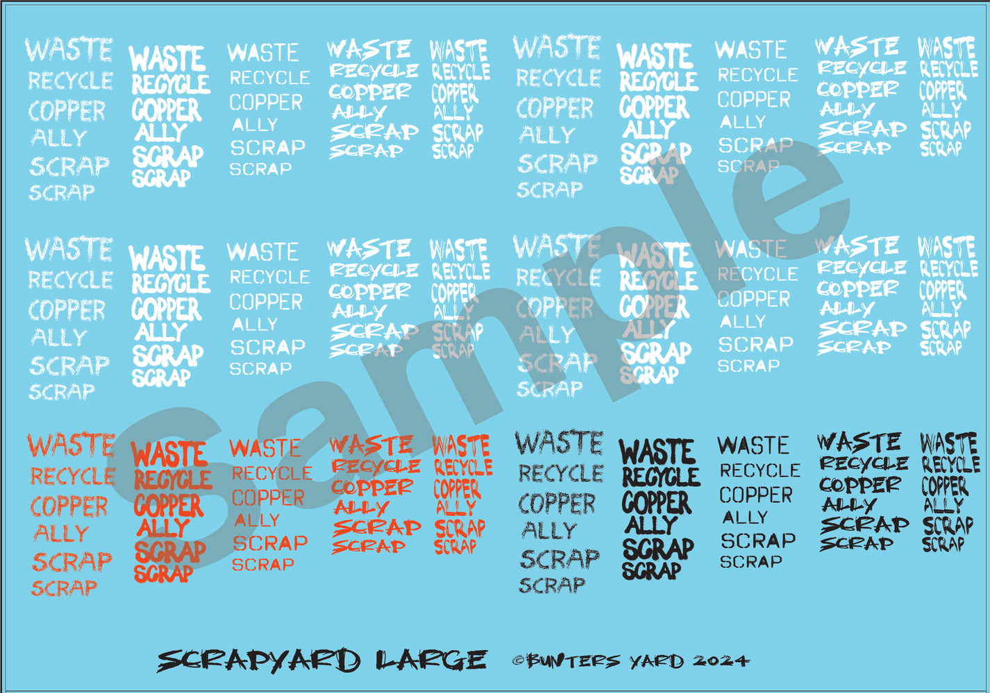 O Gauge Waterslide Scrapyard Themed Decals – Bunters Yard